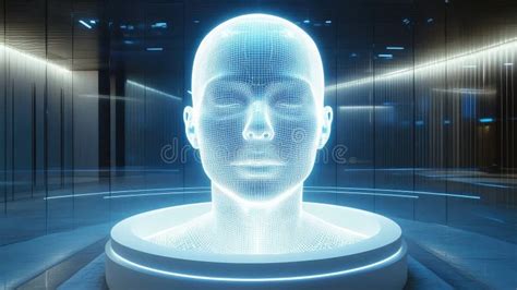Holographic Virtual Assistant For Banking Queries Stock Image Image
