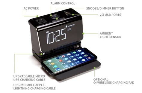 Kurrent Is An Iphone X Charging Physical Alarm Clock For Galaxy S8 Too