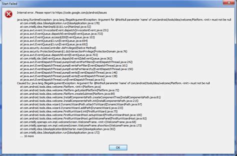 Android Studio Fails To Start Stack Overflow