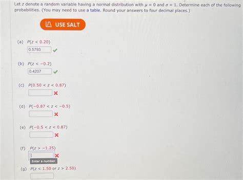 solved let z denote a random variable having a normal