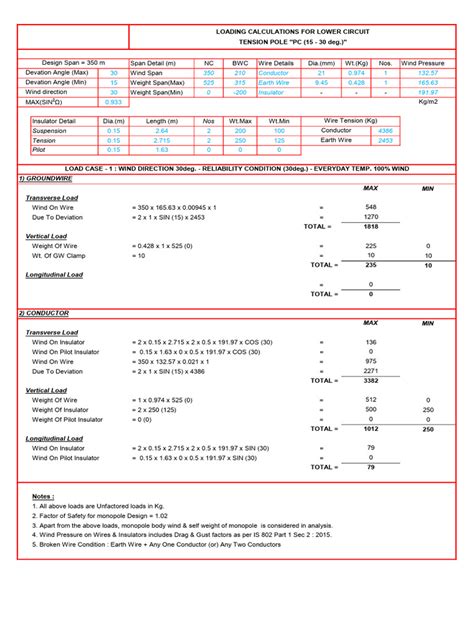 03 Loading Calculation Pdf Insulator Electricity Electrical Conductor
