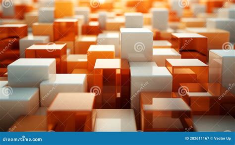 Interlocked 3d Blocks In Various Shapes Generative Ai Stock Image Image Of Perspective