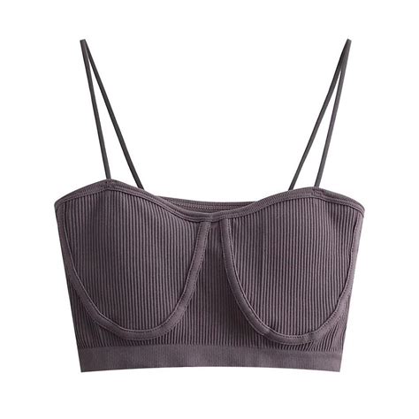 Grey Singlet Inner Womens Fashion Activewear On Carousell