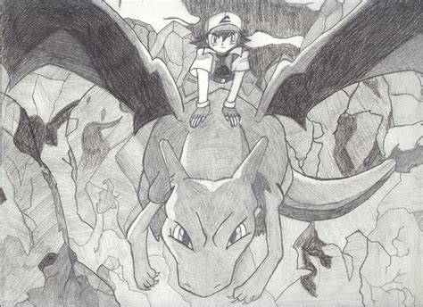 Ash Riding Charizard By Yusuke96 On Deviantart