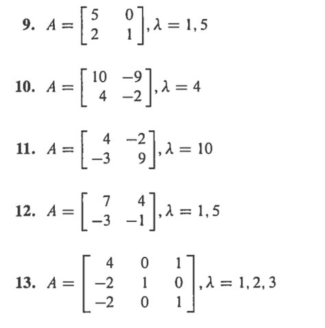 Solved In Exercises Find A Basis For The Eigenspace Chegg