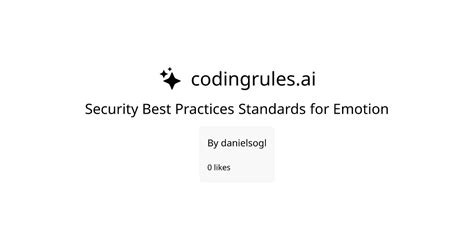 Security Best Practices Standards For Emotion Coding Rules
