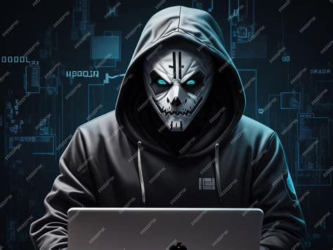 Premium Photo | Hacker and malware concept Dangerous Hooded hacker man ...