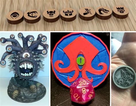 Dnd Props For A 3d Printed Dungeons And Dragons Game Dandd
