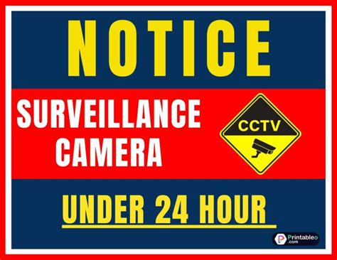 30 Security Camera Sign Printable Free Pdf