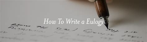 How To Write A Eulogy Gardenia Funerals