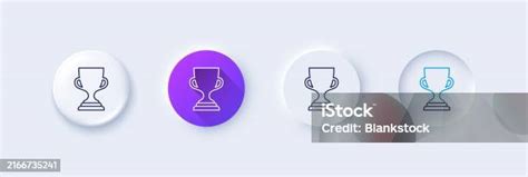 어워드 컵 라인 아이콘입니다 우승 트로피 선 아이콘 벡터 3차원 형태에 대한 스톡 벡터 아트 및 기타 이미지 3차원 형태 Championship 경쟁 Istock