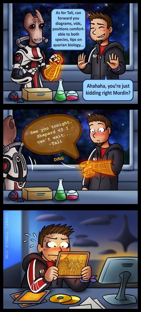 Some Of My Favorite Mass Effect Fanart 22 Broshep And Tali By Lukael