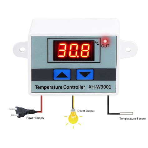 Xh W3001 220vac 1500w Digital Temperature Controller Circuit Electronics