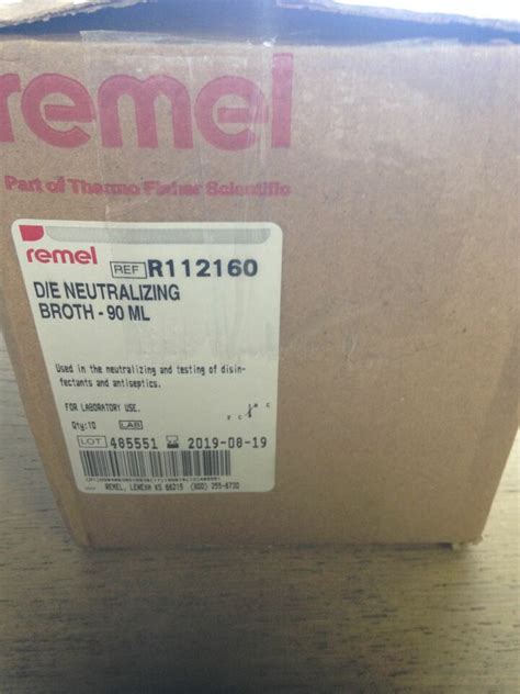 New Remel R112160 De Neutralizing Broth 90ml 10box X