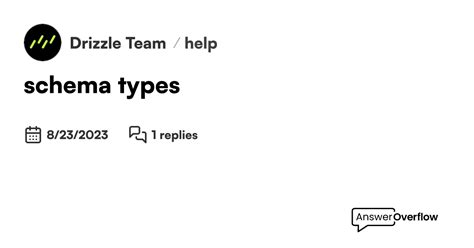 Schema Types Drizzle Team