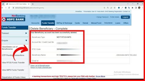 HDFC How To Remove Beneficiary In HDFC Net Banking SR Academy India
