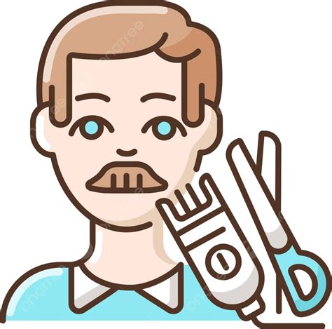 Mens Hair Cut Rgb Color Icon Shaving Procedure Element Vector Shaving Procedure Element Png