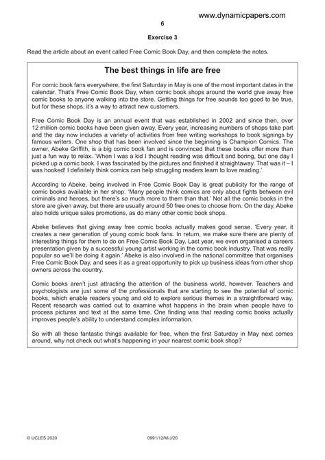 Cambridge Igcse English As A Second Language Examination Paper 1 Reading And Writing Core