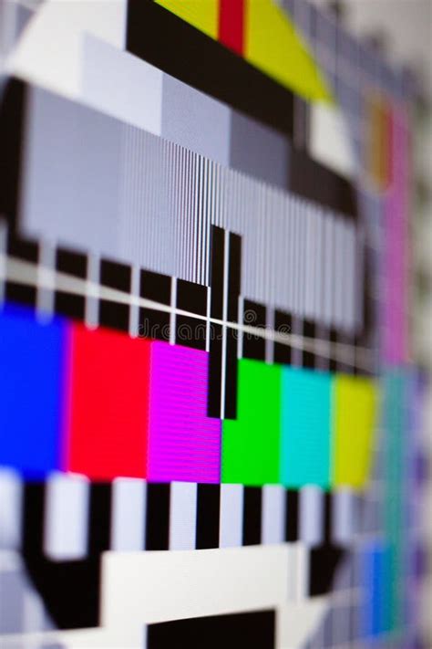 Test Pattern On The Screen Stock Photo Image Of Computer
