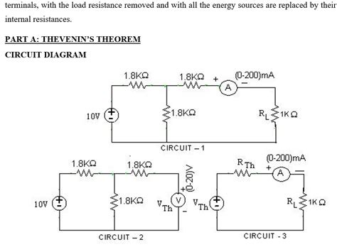Solved Experiment 1 Thevenins And Nortons Theorems
