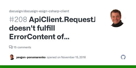 ApiClient RequestJWTUserToken Doesn T Fulfill ErrorContent Of ApiException From Server Issue