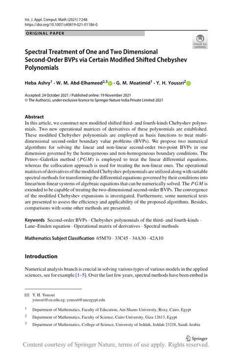 Spectral Treatment Of One And Two Dimensional Second Order Bvps Via Certain Modified Shifted