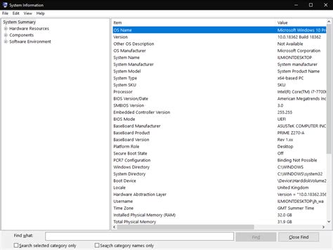 How To View Detailed System Information In Windows 10