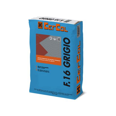 F16 Quartz 25kg Grigio Adesivo Monocomponente Al Quarzo A Base Di