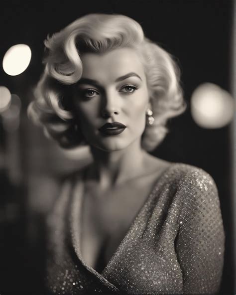 Marilyn Monroe Portrait Picture Premium Ai Generated Image