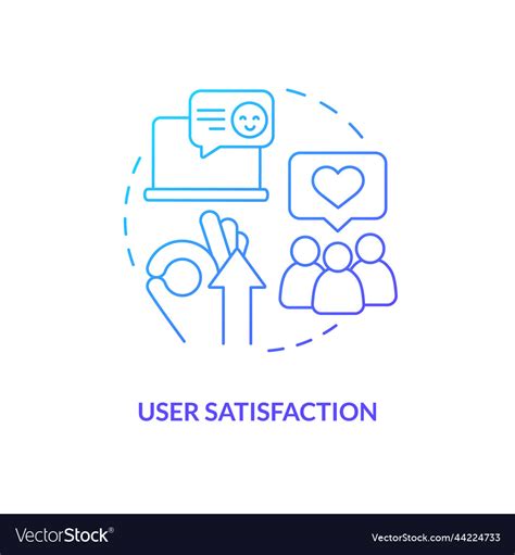 User Satisfaction Blue Gradient Concept Icon Vector Image