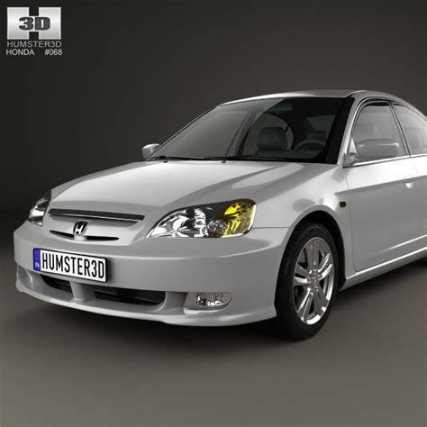 Honda Civic 2001 3d Model 129 3ds C4d Fbx Lwo Ma Obj Max Free3d
