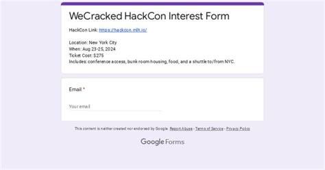 Wecracked On Linkedin Wecracked Hackcon Interest Form