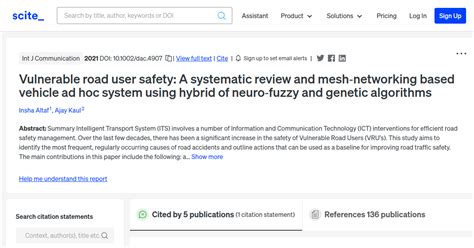 Vulnerable Road User Safety A Systematic Review And Mesh‐networking Based Vehicle Ad Hoc System