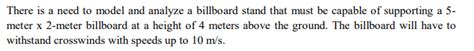 Solved There Is A Need To Model And Analyze A Billboard Chegg