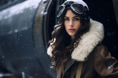 Beautiful Pilot Girl Generative AI Premium AI Generated Image