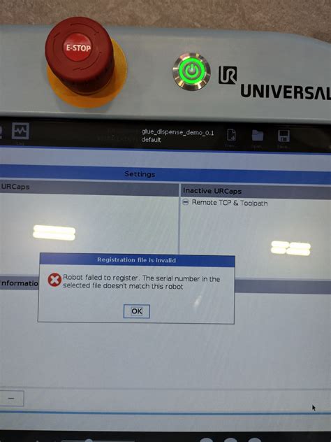 Robot Registration Licence Issue General Application Help How Do I Universal Robots Forum