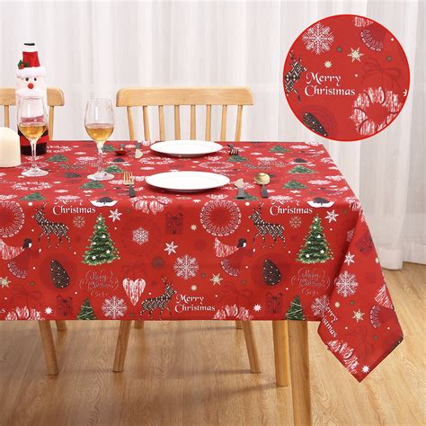Litake Christmas Rectangle Tablecloth 60x120 Inches With Christmas Deer
