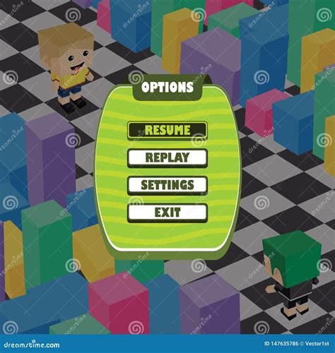 Game Ui Menu Application Mobile App Stock Vector Illustration Of Menu