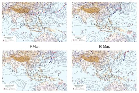 5 Synoptic Surface Charts At 6 Utc In Ev1 Download Scientific Diagram