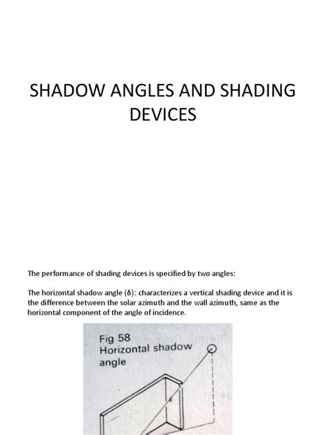 Shadow Angles In Shading Devices Pdf Science And Mathematics