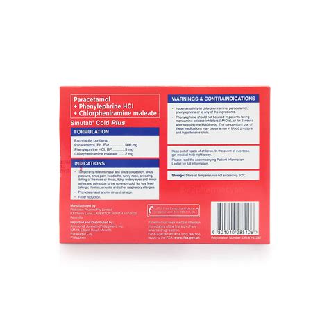 Sinutab ® Cold Plus Tablets