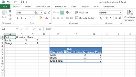 create pivot table documentation