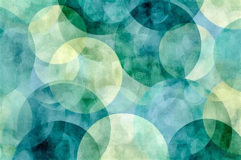 Background With A Pattern Of Overlapping Circles In Shades Of Green And