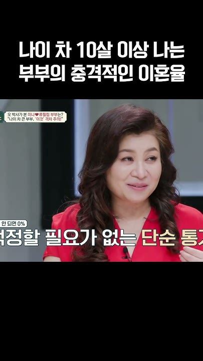 부부 간 이혼 사유 1위 🤔📊 Youtube