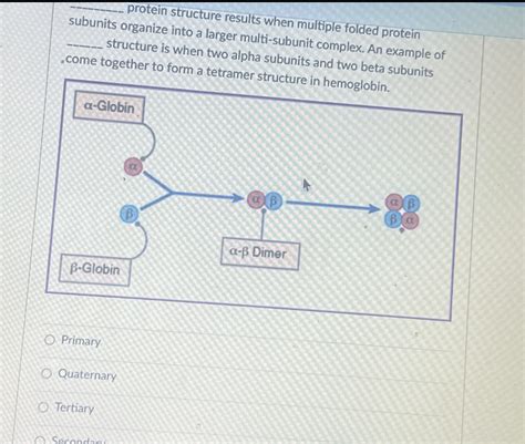 solved protein structure results when multiple folded protein subunits