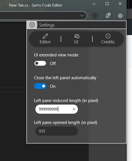 Crash On Left Pane Reduced Length Invalid Values Issue Seeriis SerrisCodeEditor GitHub