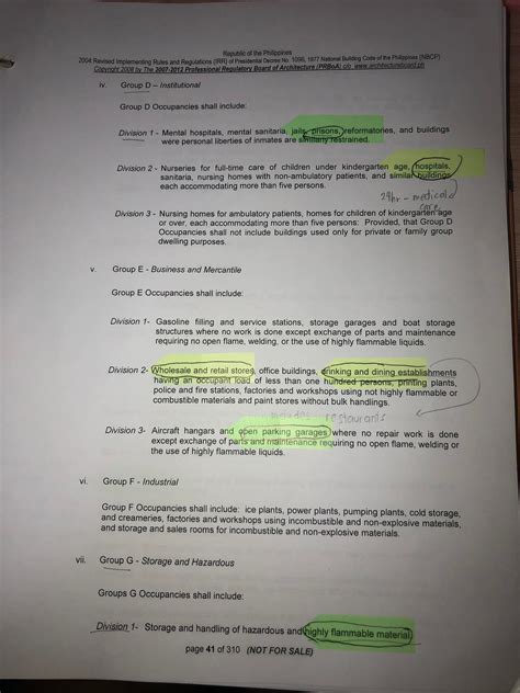 [Solved] State the Occupancy Group (and sub-group if any) for the following:... | Course Hero