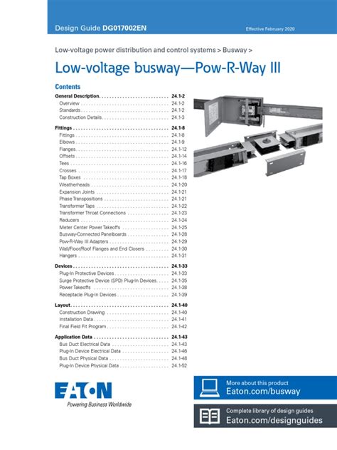 Eaton Busway Pow R Way Design Guide Dg017002en Pdf Screw Electric