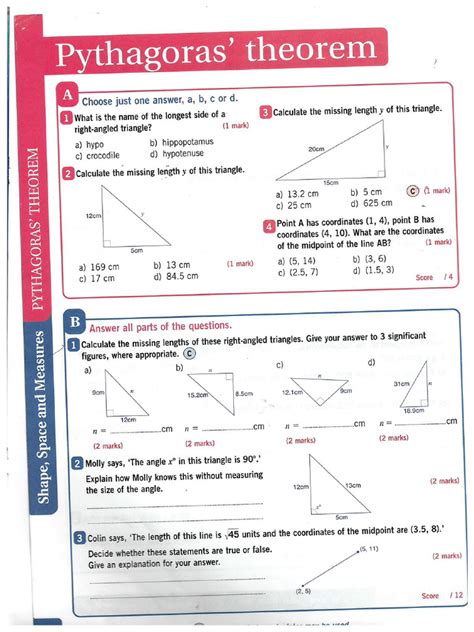 Yr 9 Pythogoras Theoram Yr 9 Sep 24 Pdf