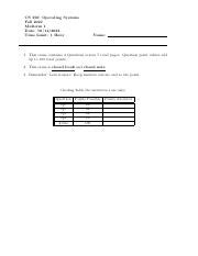 Operating Systems Midterm: Process Basics, System Calls & | Course Hero